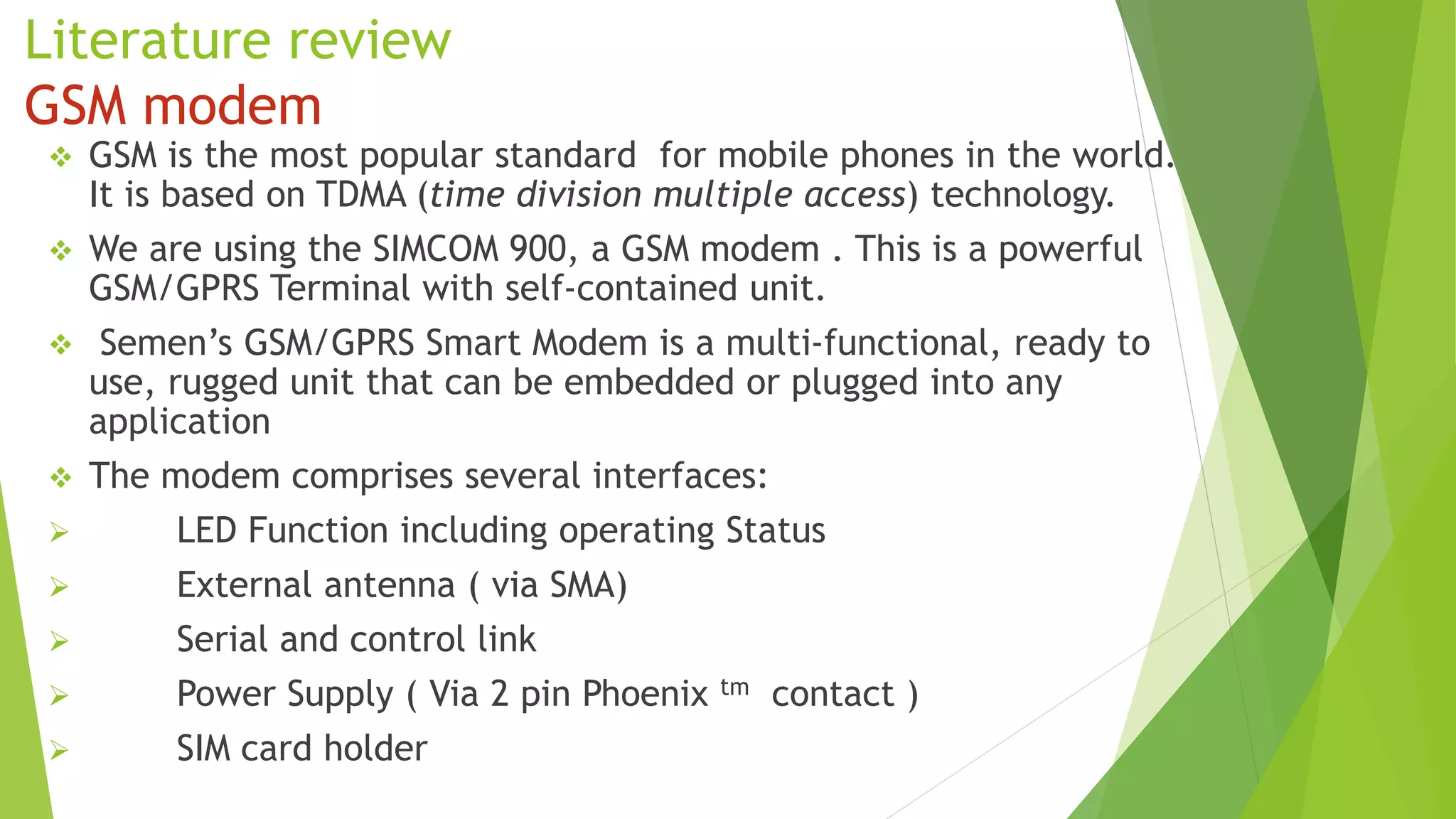 home autimation using GSM | PPT