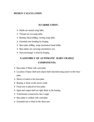 DESIGN AND FABRICATION OF AUTOMATED CRADEL MACHINE | DOCX