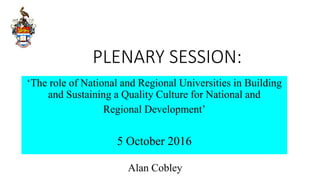 Pro. Alan Cobley's presentation | PPT