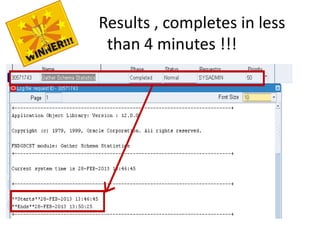 Pro active gather schema statistics from 3 hours to 3 minutes by Ahmed ...