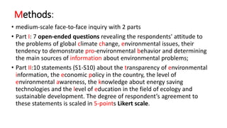 Pro environmental behaviors, energy efficiency and sustainable ...