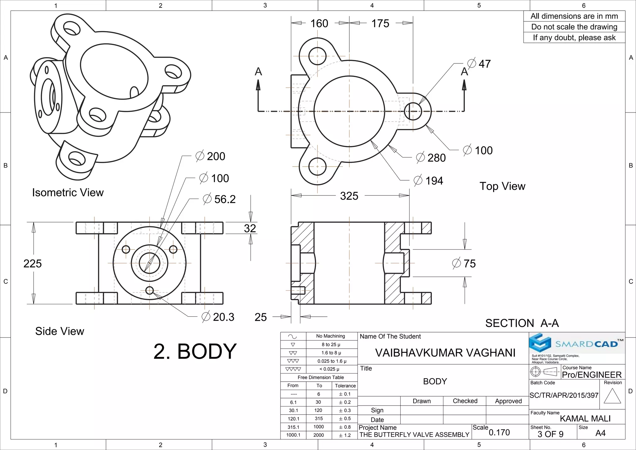 The Butterfly Valve Assembly Pro E vaibhavkumar vaghani | PDF
