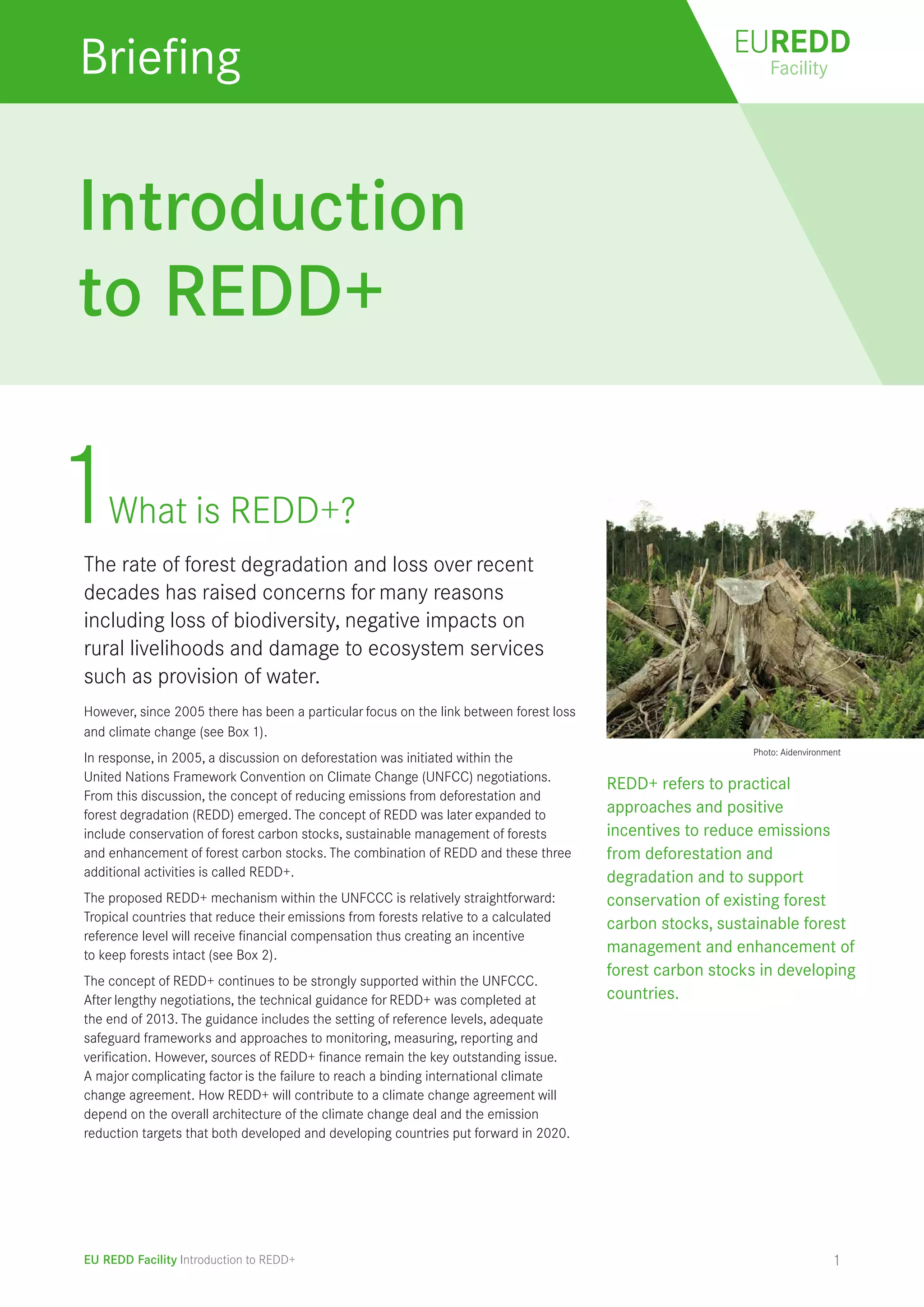 Pro forest - introduction to redd | PDF