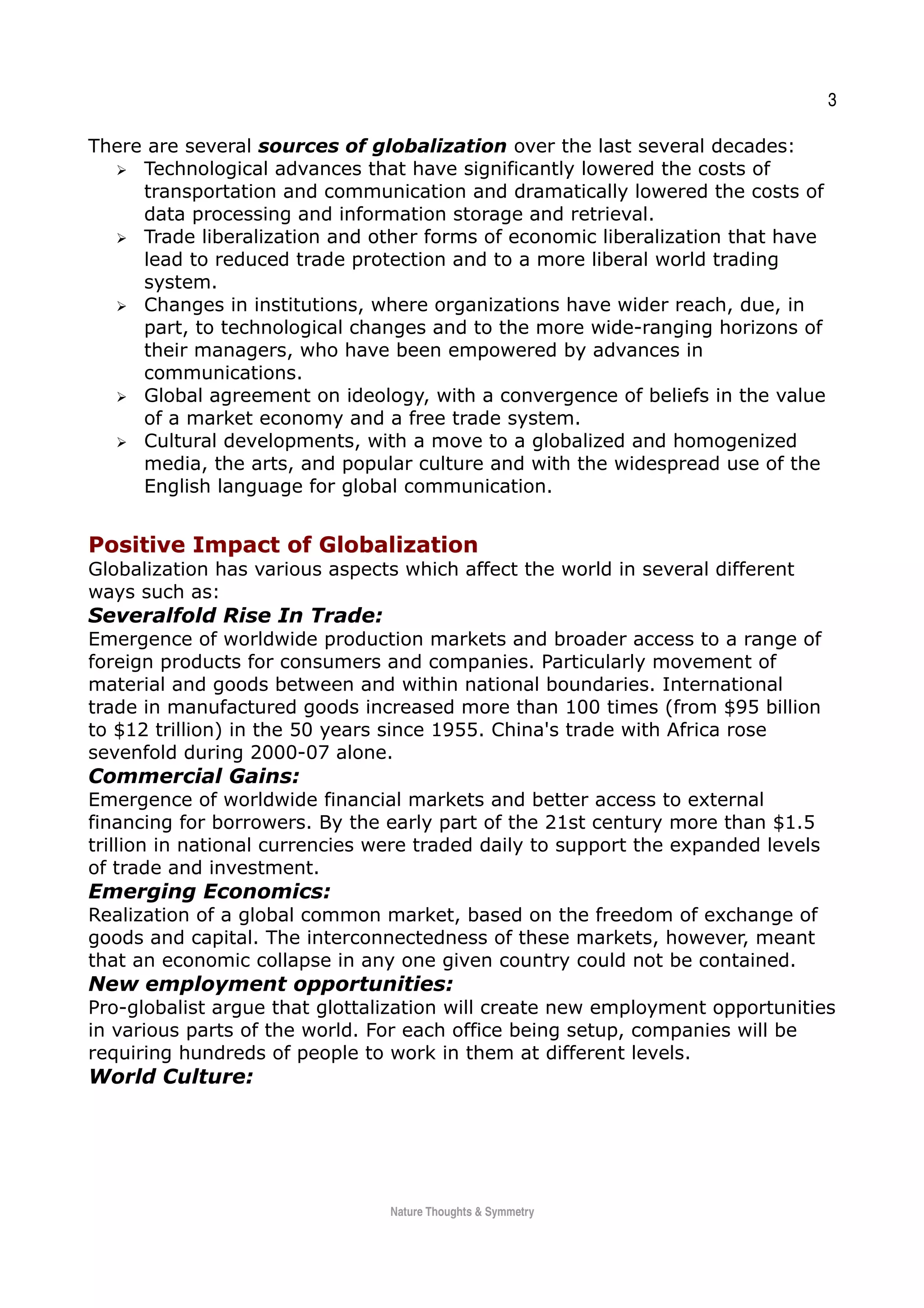 Pro globalist vs. Anti globalist | PDF
