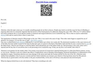 Pro-Life In Induced Abortion | PPT