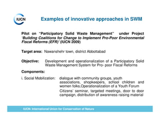 Pro poor solid waste management Pakistan- Saadullah Ayaz | PPT