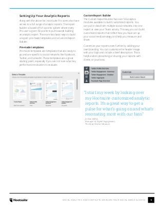 Social Analytics and Hootsuite: Measure your Social Media Success | PDF