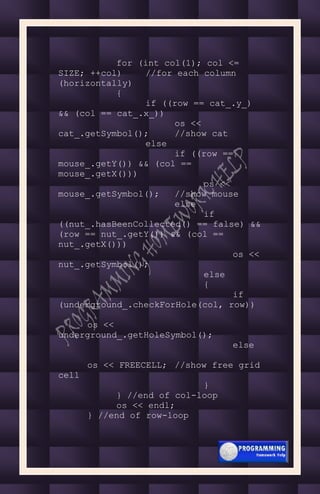 Mouse and Cat Game In C++ | PDF | Programming Languages | Computing