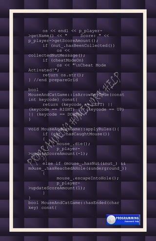 Mouse and Cat Game In C++ | PDF | Programming Languages | Computing