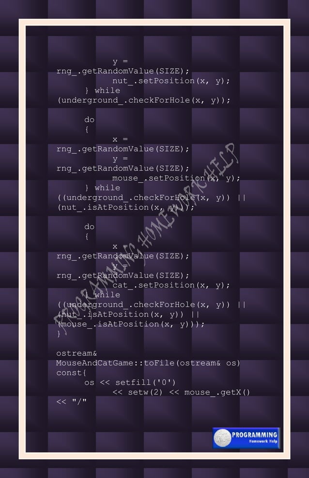 Mouse and Cat Game In C++ | PDF