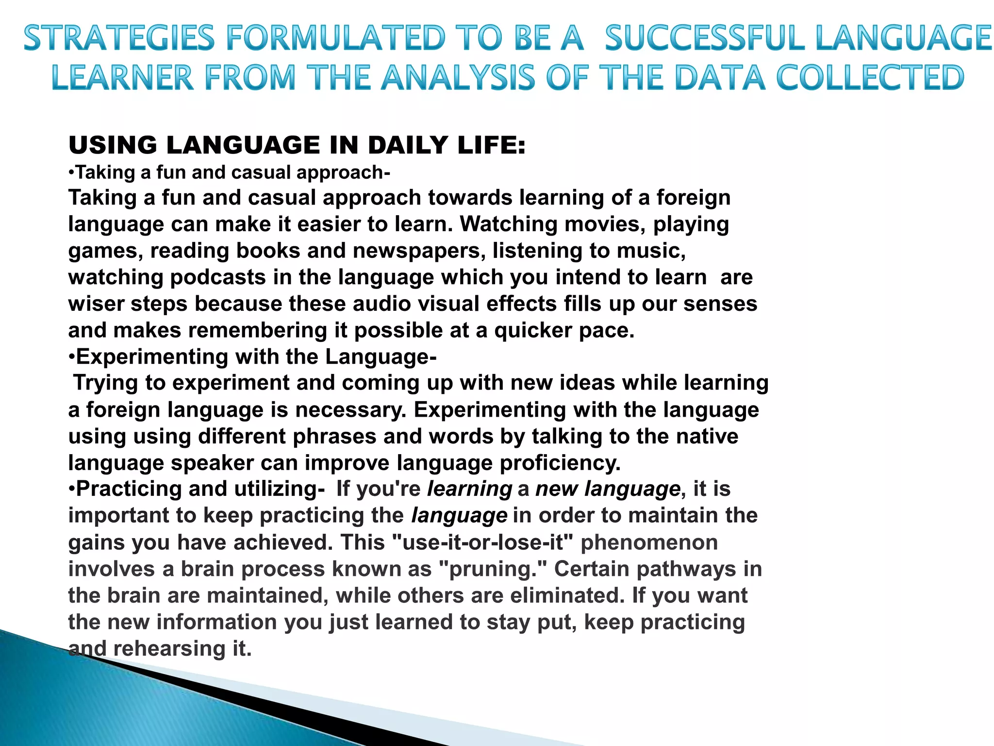 How to be a successful foreign language learner | PPT