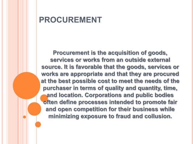 What is Procurement | PPTX