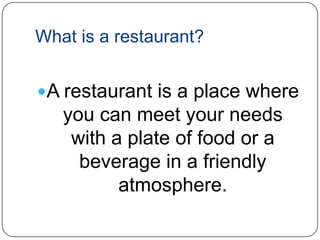 types of restaurants | PPT