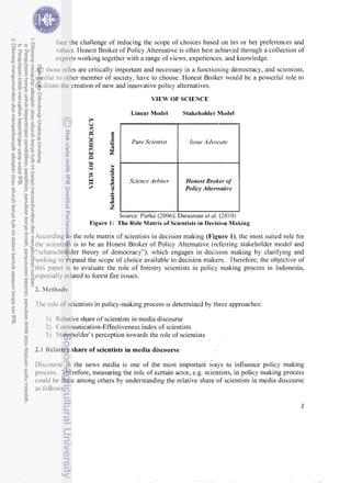 The Role of Forestry Scientists in Policy-Making Process in Indonesia | PDF