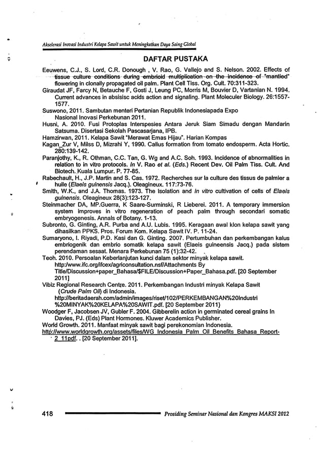EMBRIOGENESIS SOMATIK LANGSUNG PADA TANAMAN KELAPA SAWIT | PDF