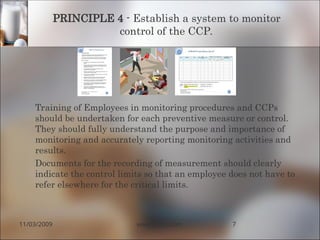 HACCP,Hazard analysis and critical control points | PPT