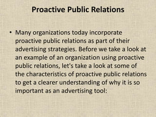 Proactive and Reactive Public Relations | PPTX