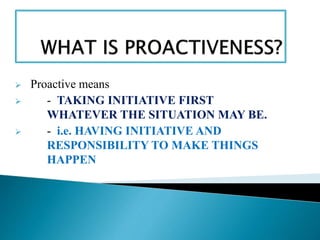 Proactive attitude | PPTX