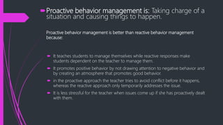Proactive behavior management | PPTX