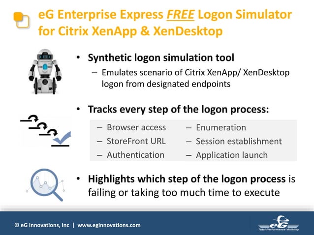 Proactive Citrix Logon Monitoring with Free Citrix Logon Simulator | PPT