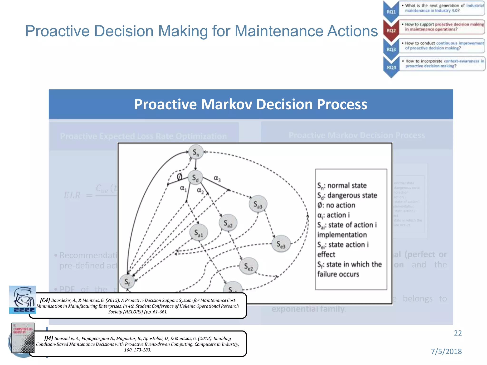 Proactive computing in industrial maintenance decision making | PPT