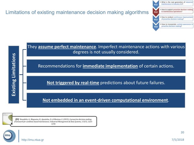 Proactive computing in industrial maintenance decision making | PPT