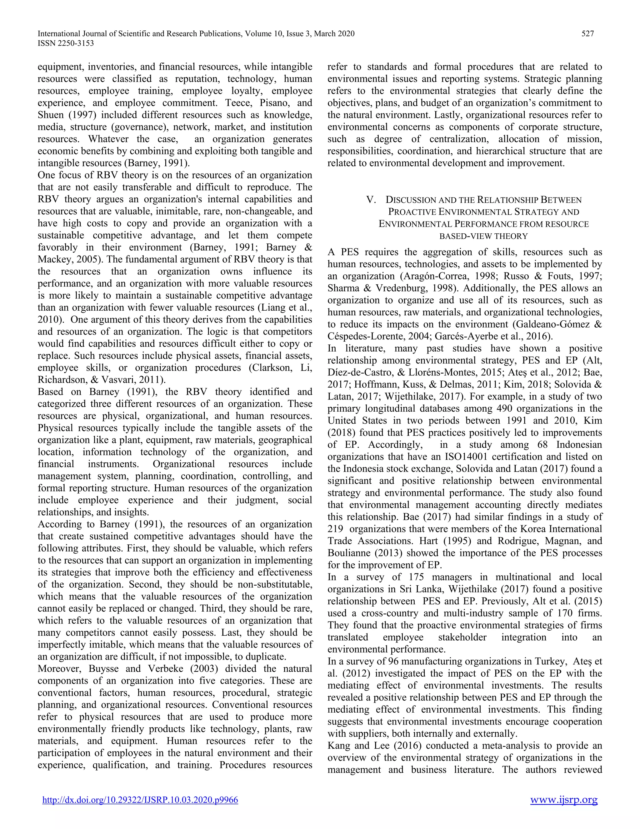 Proactive Environmental Strategy and Environmental Performance: A ...