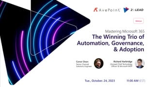Mastering Microsoft 365: The Winning Trio Of Automation, Governance ...