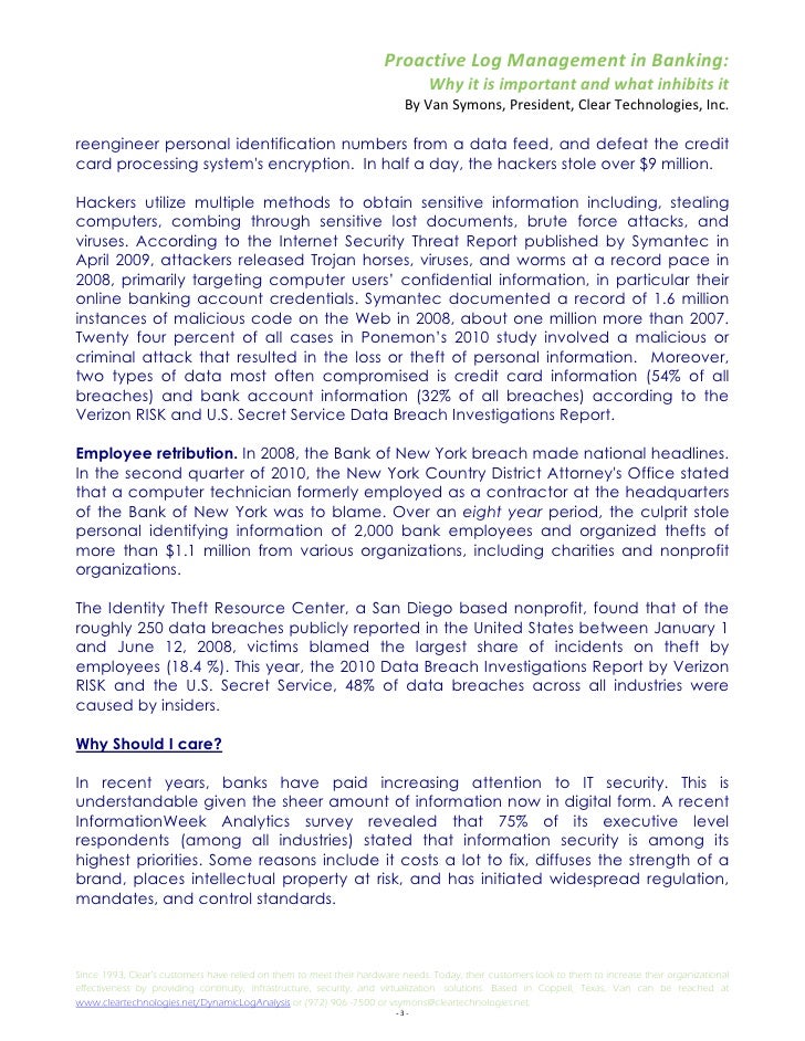 Proactive Log Management in Banking - Why is it important and what in…