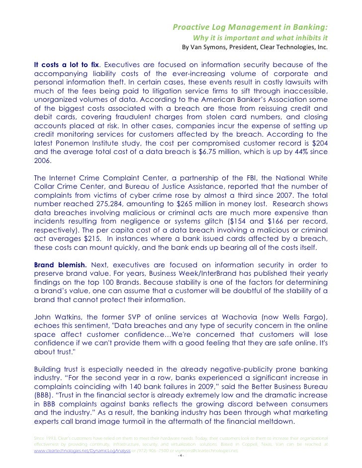 Proactive Log Management in Banking - Why is it important and what in…