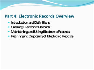 Proactively Managing Electronic Records In A Federal Environment | PPT