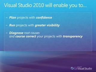 Proactive project management_with_microsoft_visual_studio_2010 | PPT