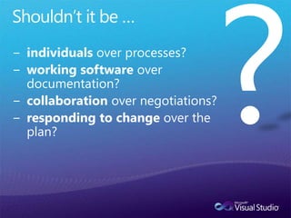 Proactive project management_with_microsoft_visual_studio_2010 | PPT