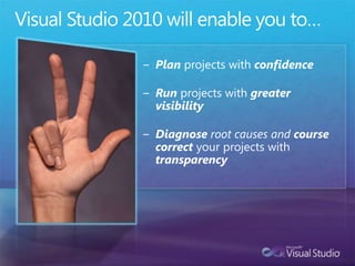 Proactive project management_with_microsoft_visual_studio_2010 | PPT