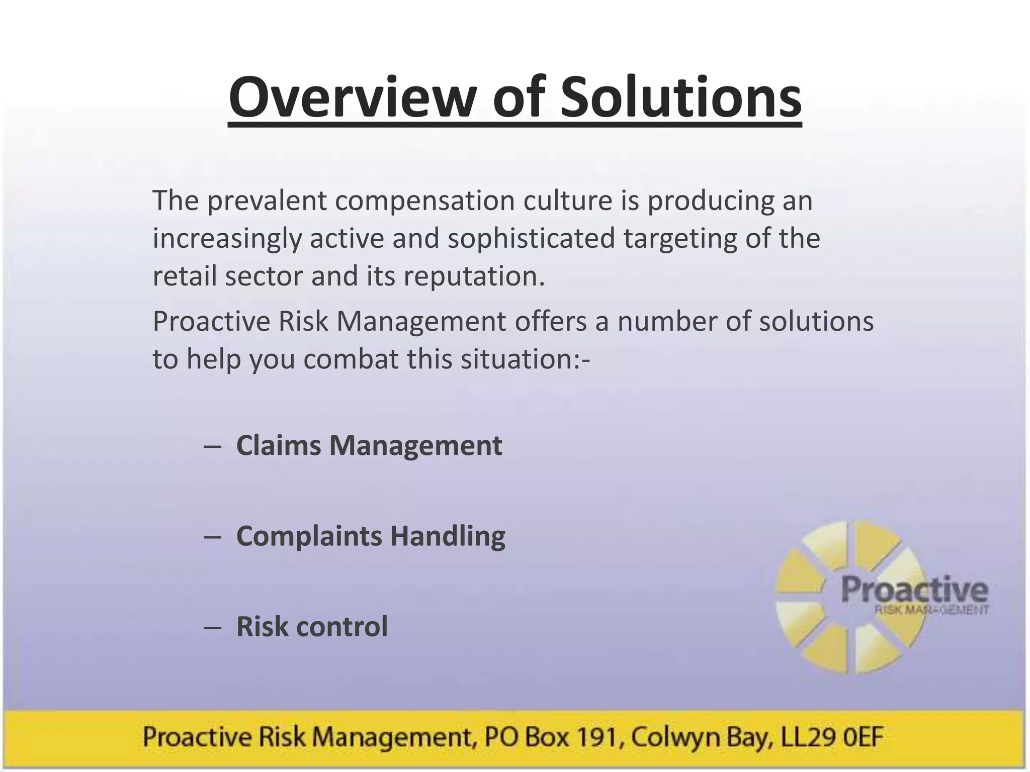 Proactive risk management presentation matt | PPTX