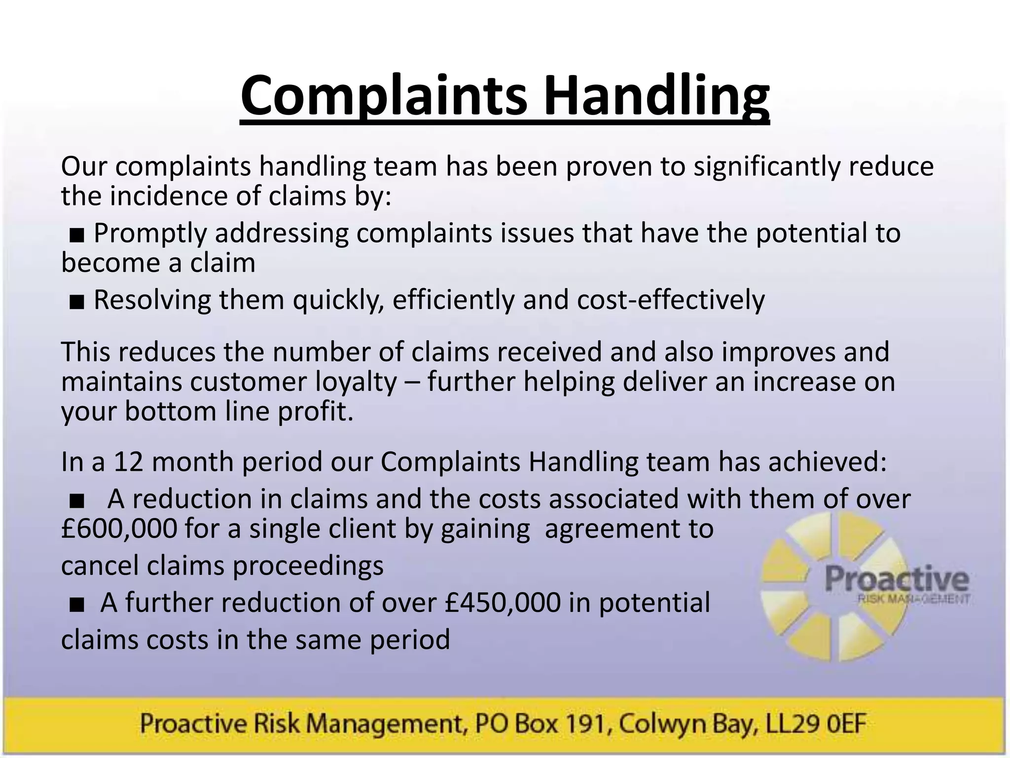 Proactive risk management presentation matt | PPTX