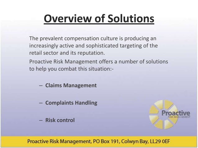 Proactive risk management presentation matt | PPTX
