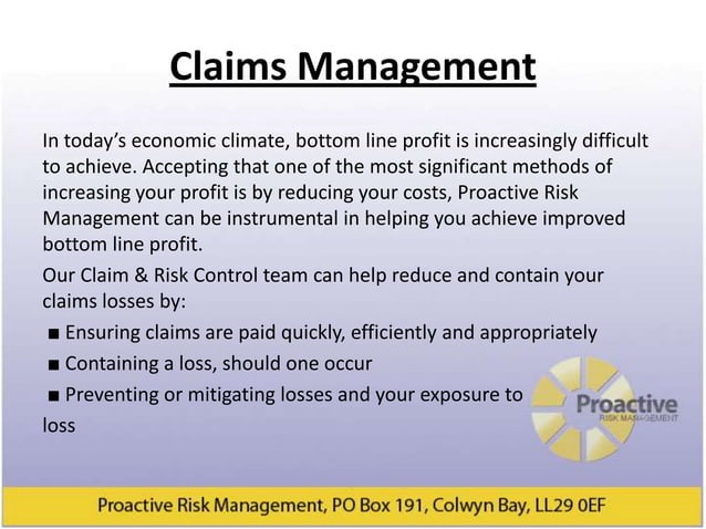 Proactive risk management presentation matt | PPTX