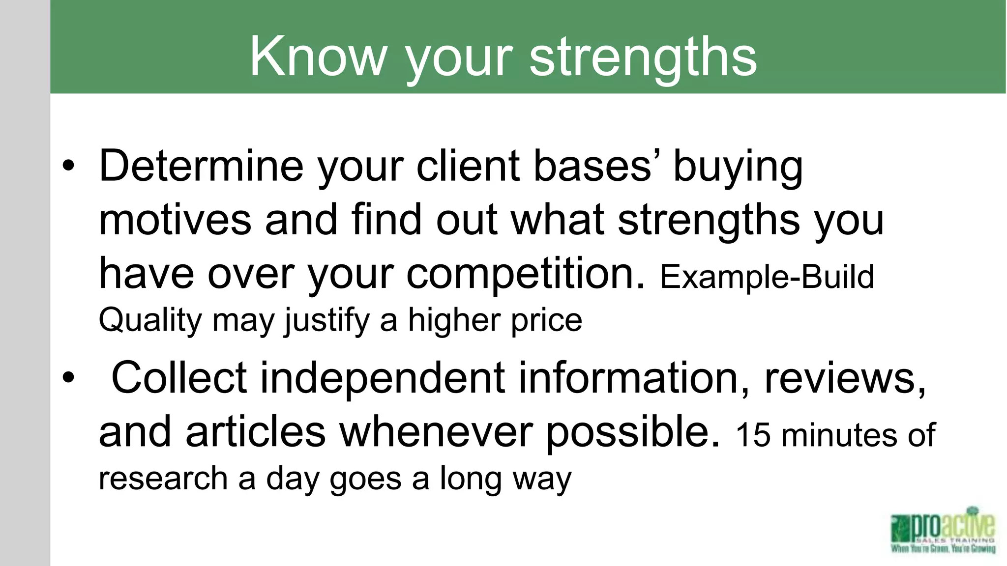 Proactive Selling Presentation | PPTX