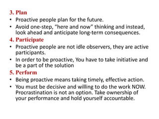 Proactive thinking | PPTX