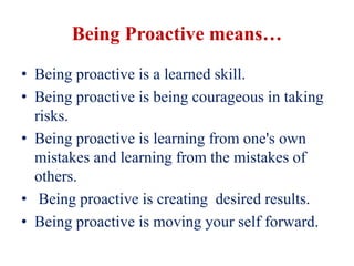 Proactive thinking | PPTX