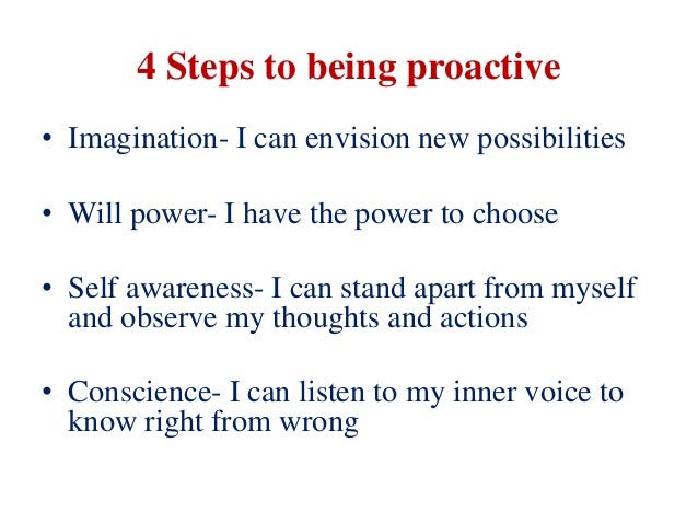 Proactive thinking