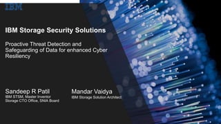 Proactive Threat Detection and Safeguarding of Data for Enhanced Cyber resiliency | PPT