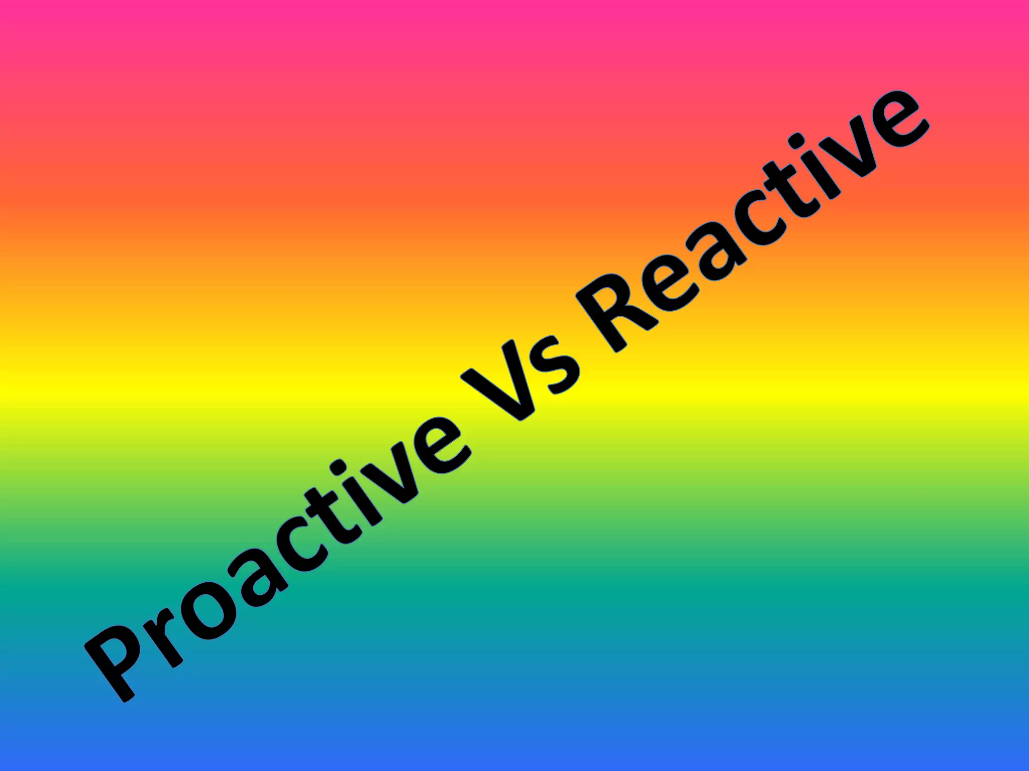 Proactive vs reactive | PPTX | Science
