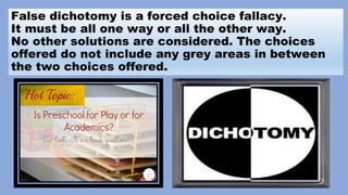 Proaganda techniques false dichotomy by dean berry (2) | PPT