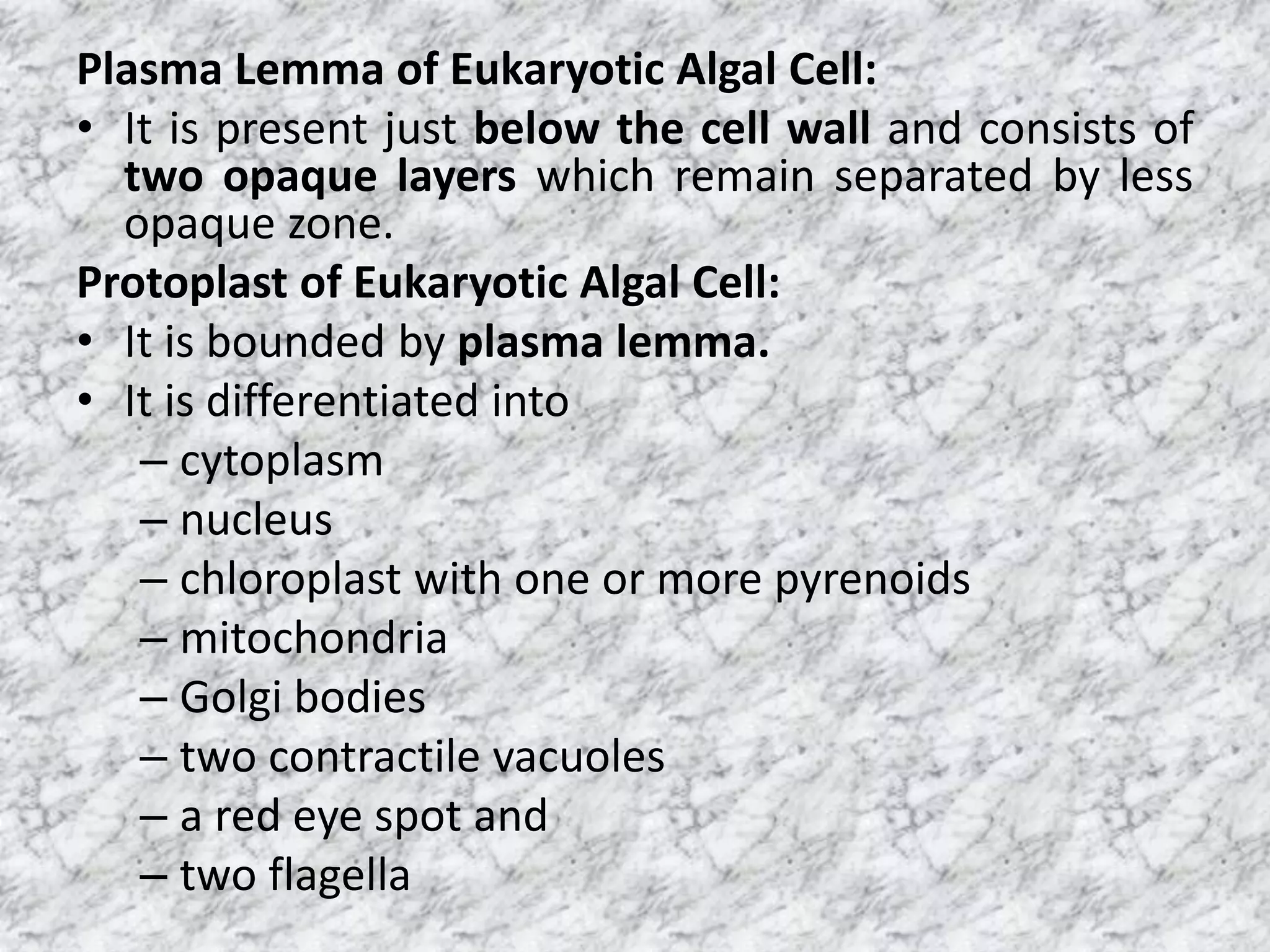 Prokaryotic and Eukaryotic Algal cell structure | PPTX