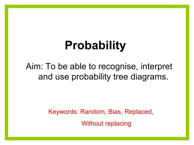 Probabilitytree | PPT | Beadwork | Arts and Crafts