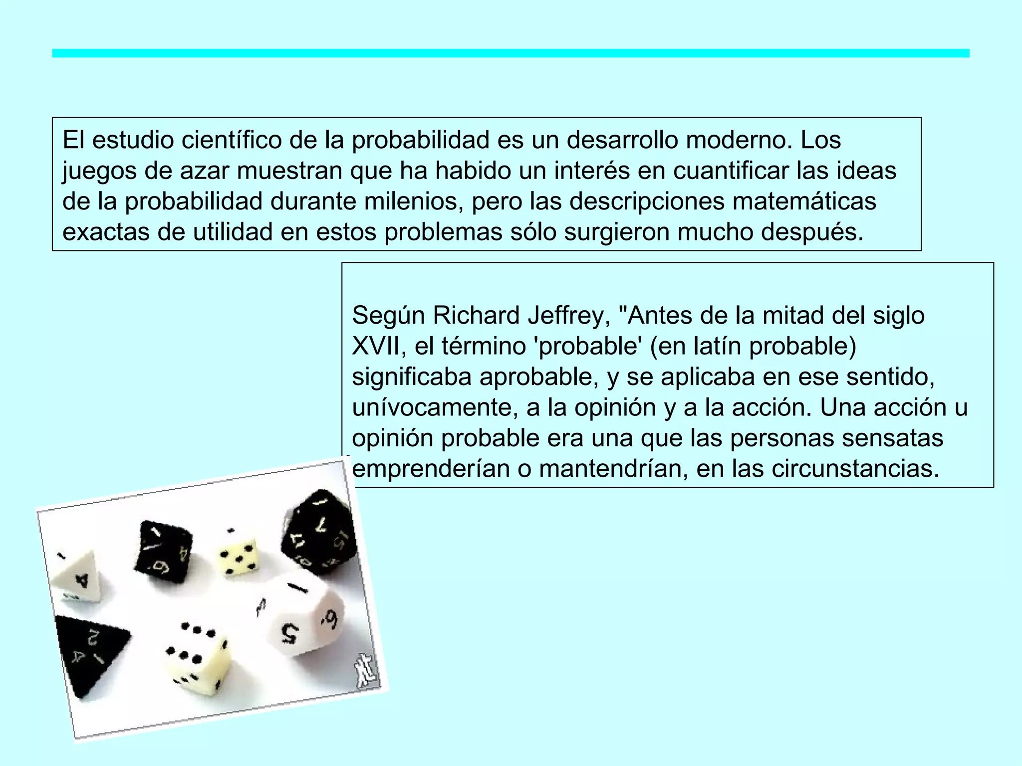 Historia de la probabilidad | PPT