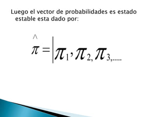 Probabilidades de estado estable | PPTX