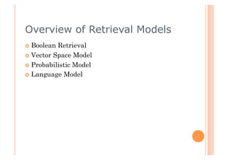 Probabilistic Retrieval | PPT